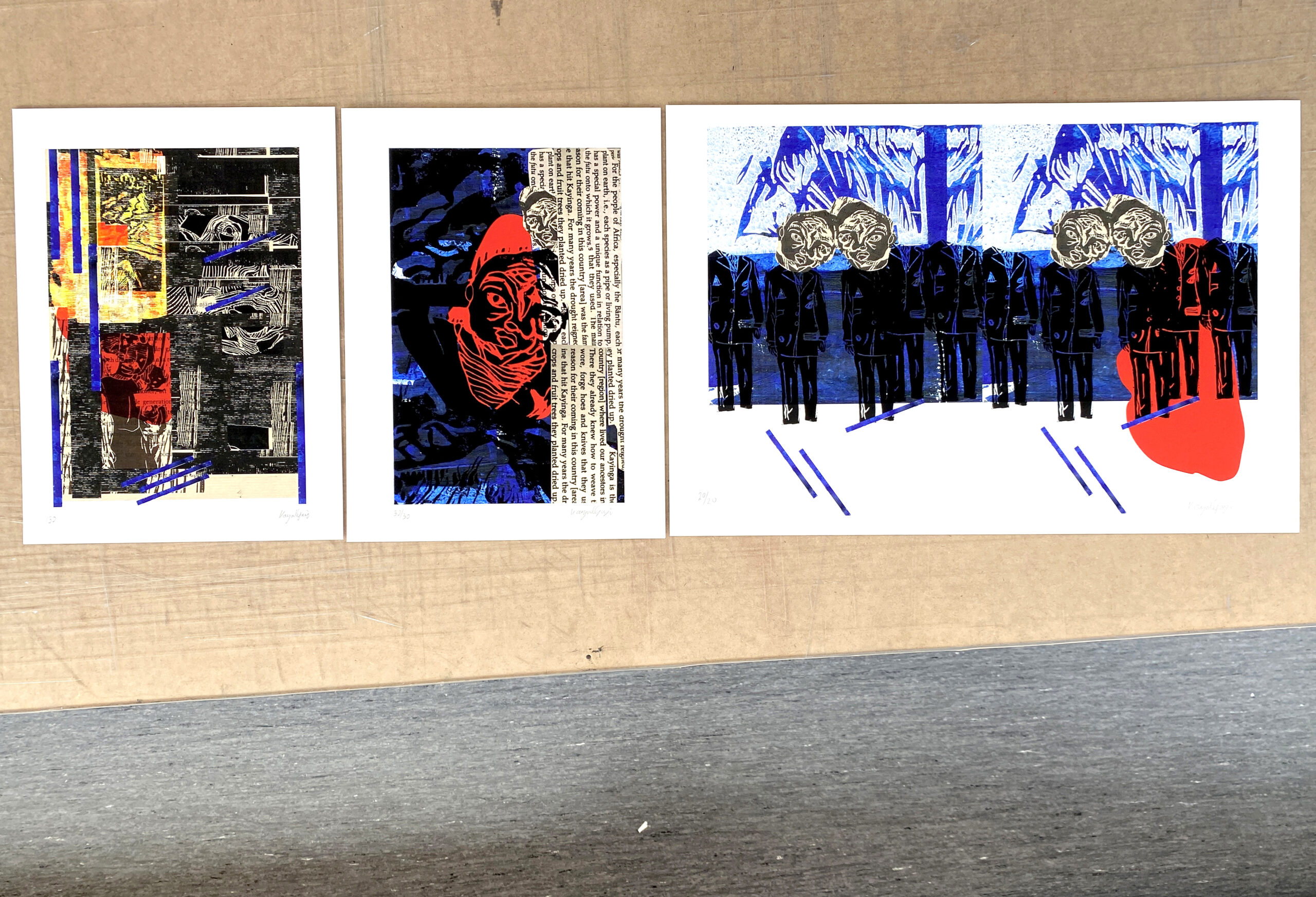 Kayo Mpoyi i vår konstshop - Grafikens Hus